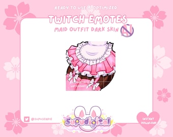 Black Maid Outfit Thighs Twitch Discord Tiktok Streamer Emote & Vtuber ...