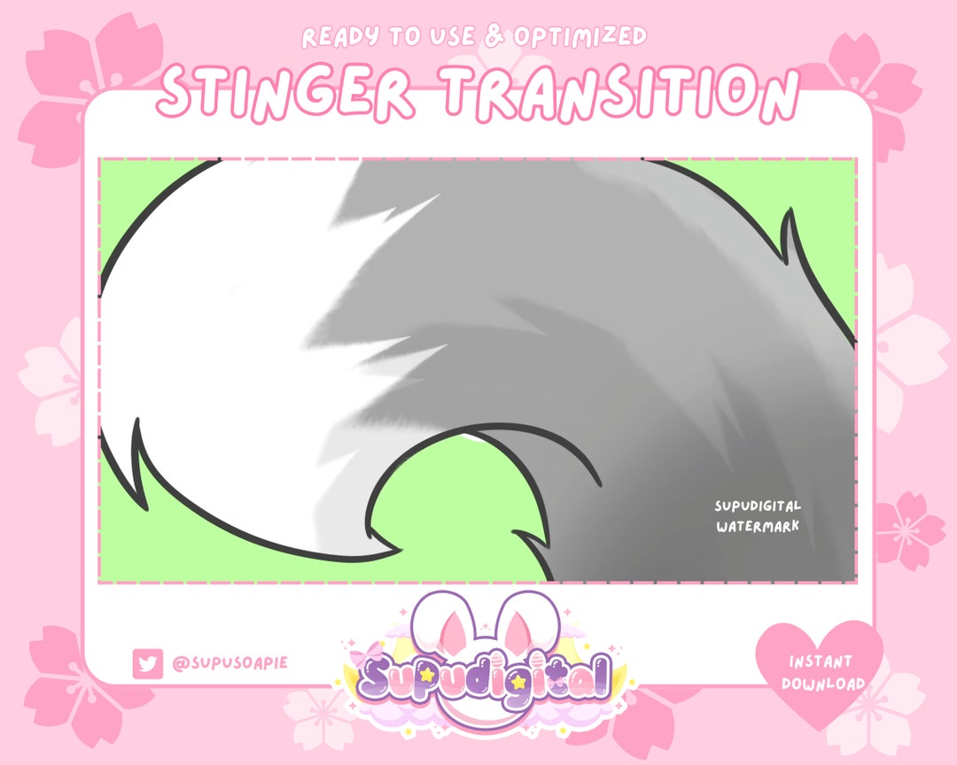 Twitch Stinger for Streaming - Wolf Grey Tail - Animated Stream ...