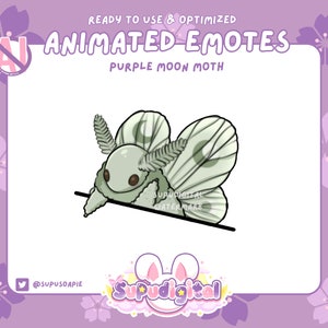 ANIMATED Moth Twitch Emote, Bongo Cat Dance , Sage Green Cottagecore ...