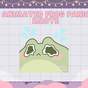 ANIMATED Goofy Frog Panic Twitch Discord Emote Pack Kawaii Cute Meme ...