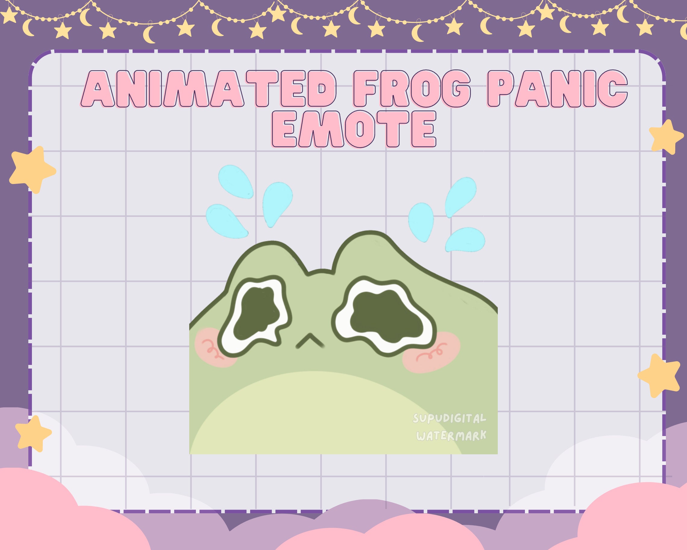 ANIMATED Goofy Frog Panic Twitch Discord Emote Pack Kawaii Cute Meme ...