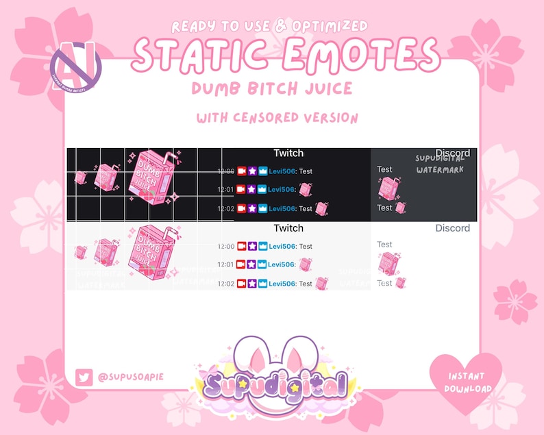 Funny Twitch Emote Meme Dumb B*tch Juice Emote | Discord Sticker ...