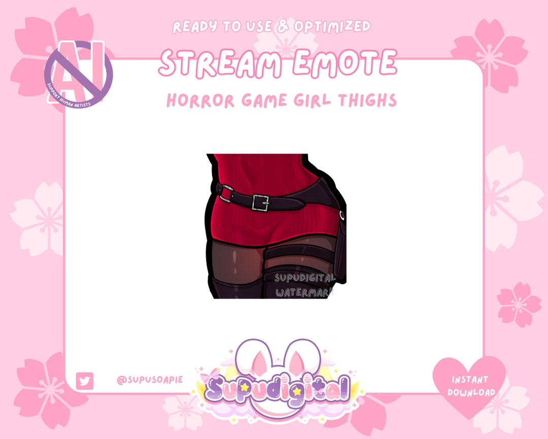 Twitch Emote Horror Game Girl Thighs | Youtube, Kick, Discord, Tiktok ...