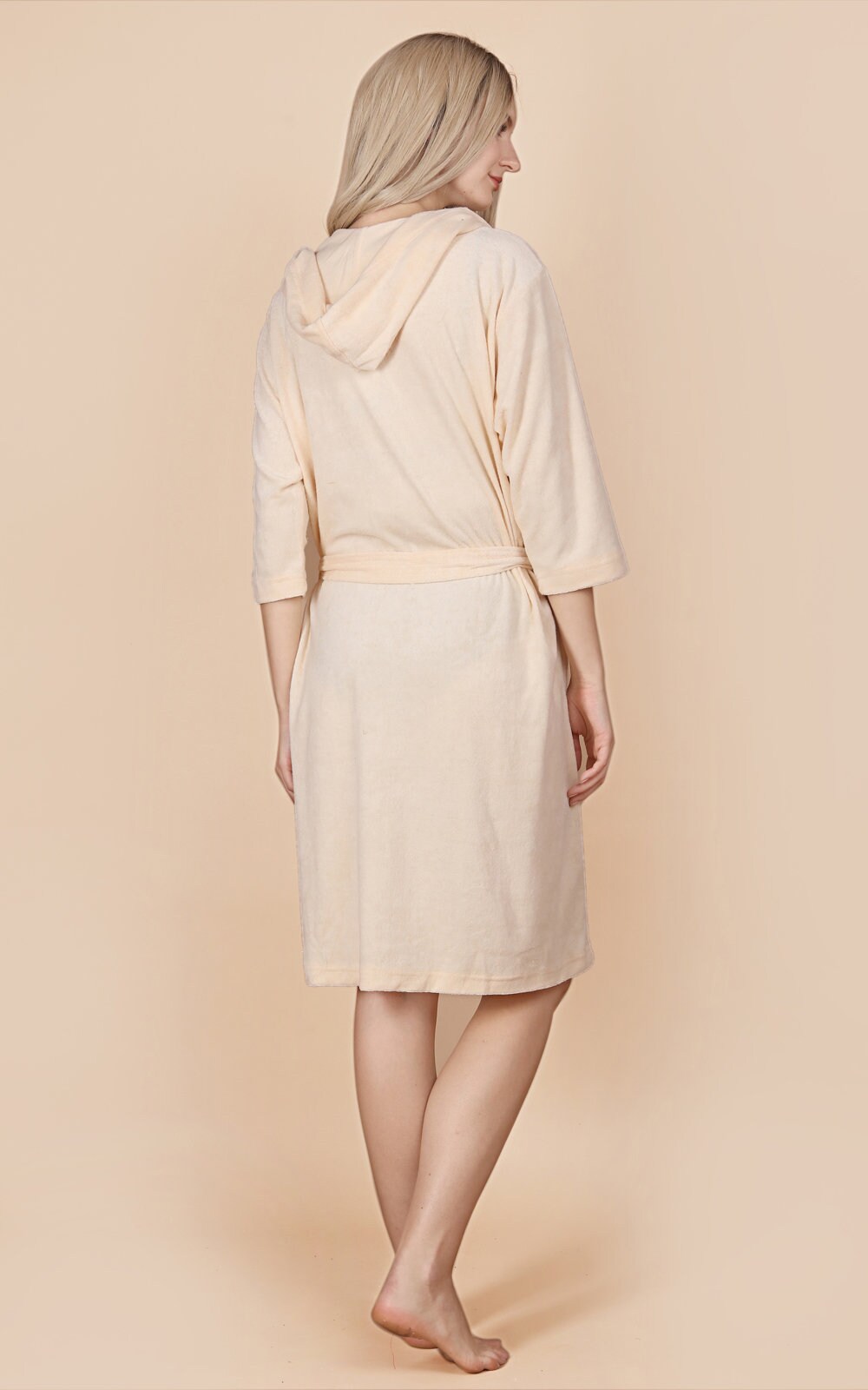 Women's Soft Terry Fabric Half Sleeve Bathrobes With - Etsy