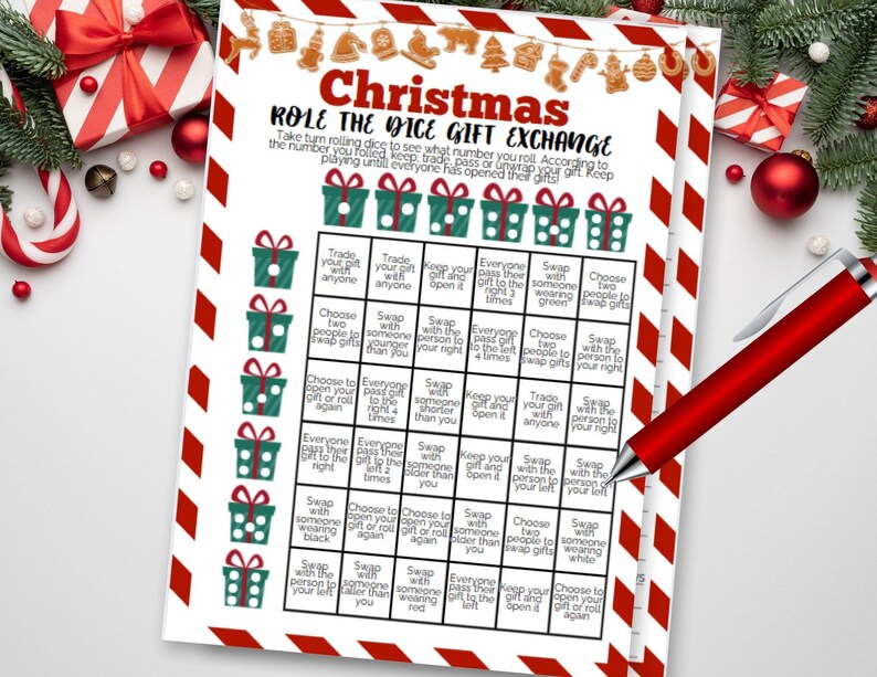 Fun Printable Family Christmas Game for Kids and Adults - Roll the Dice ...