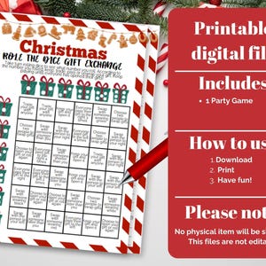 Fun Printable Family Christmas Game for Kids and Adults - Roll the Dice ...