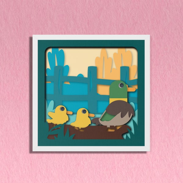 Duck Shadow Box Svg - Etsy