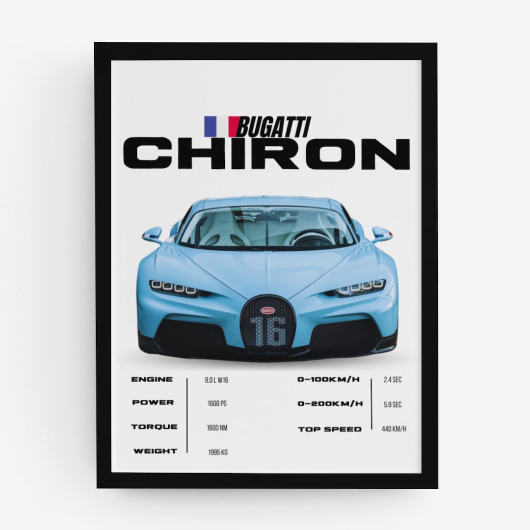 Bugatti Chiron Poster / Art Print / Poster / Car Poster / - Etsy