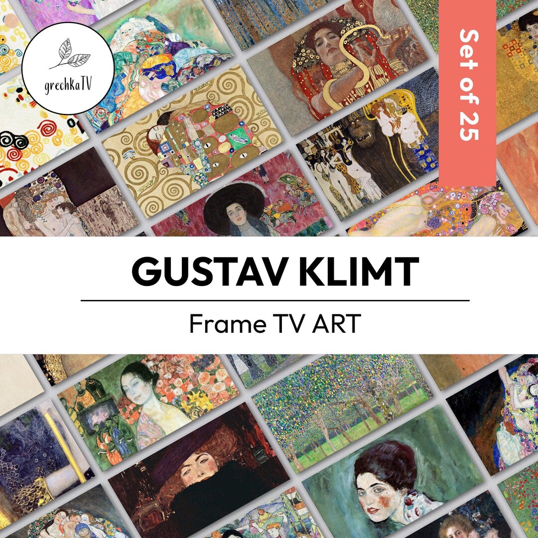 Gustav Klimt TV Frame Set of 25 MEGA Bundle Tv Frame Art Frametv Art ...