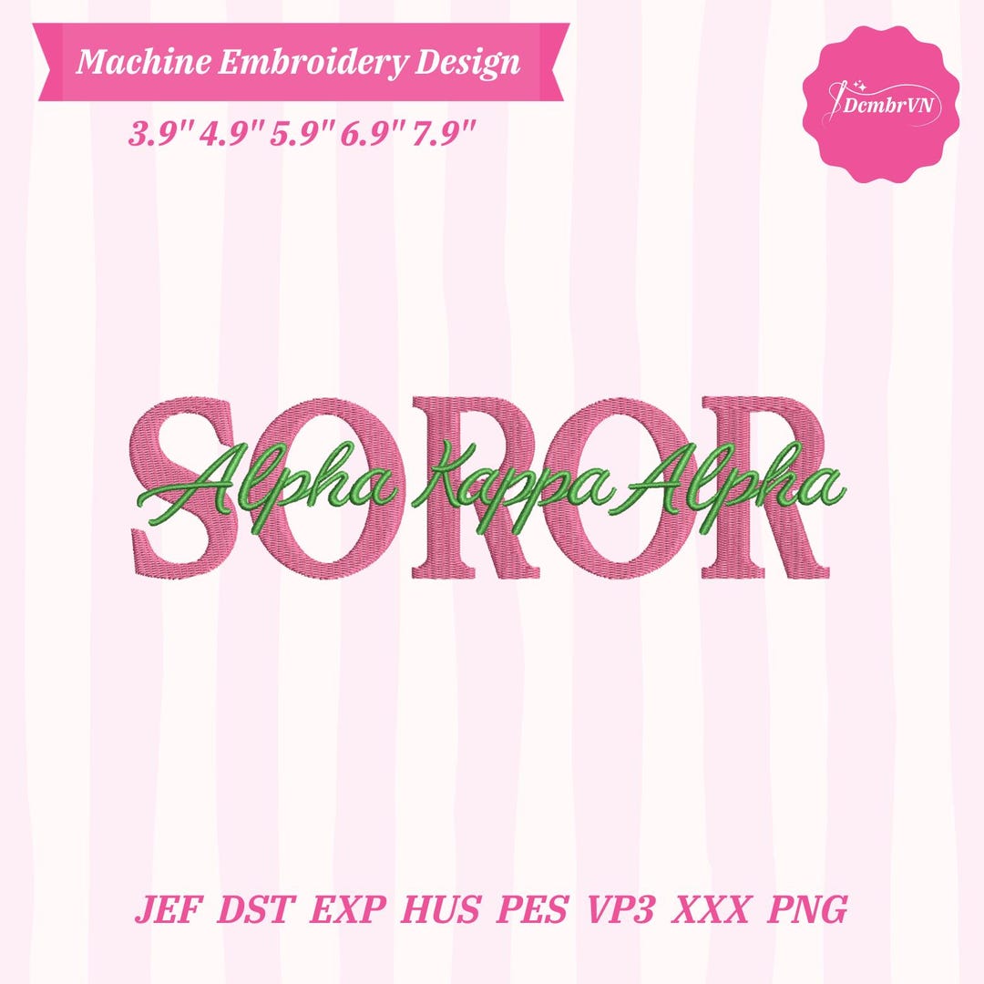 Alpha Kappa Alpha Embroidery Design, Ivy Leaf Sorority Digital File ...