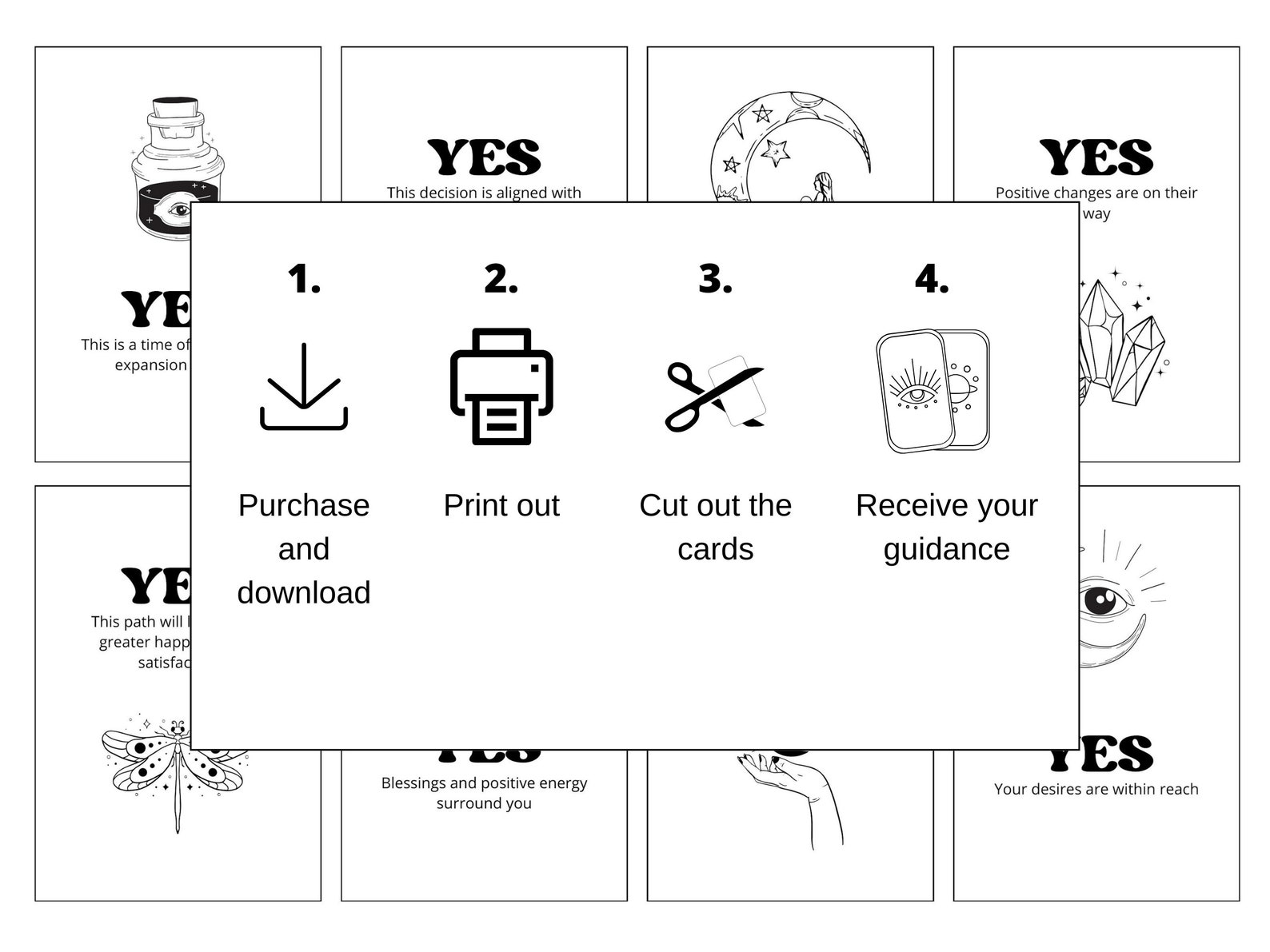 YES or NO Cards Tarot Cards Clarification Card Witch Game Spiritual ...