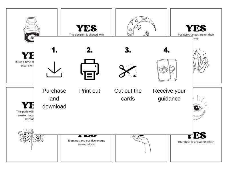 YES or NO Cards Tarot Cards Clarification Card Witch Game Spiritual ...