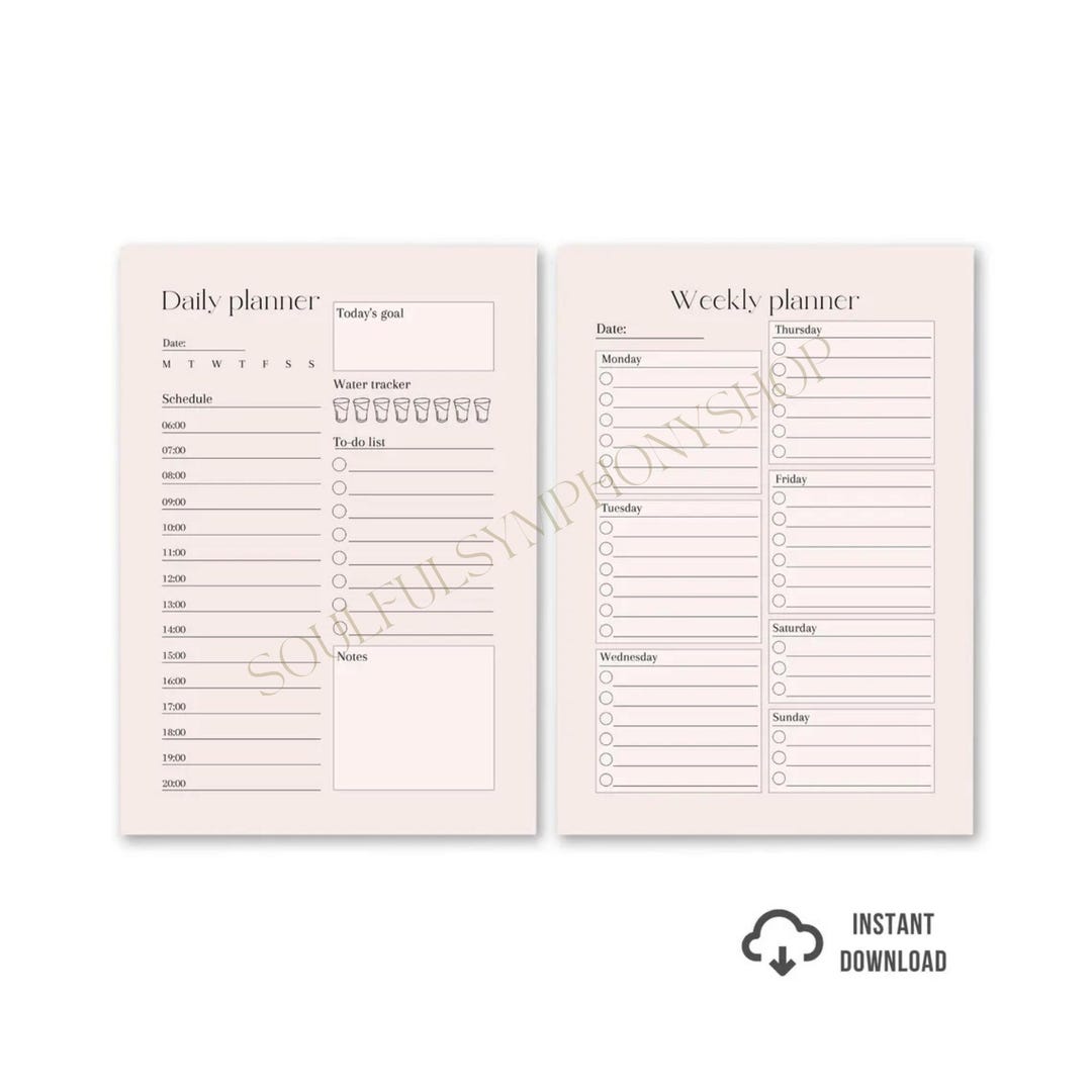 To-do List Pink Daily Planner Printable Pink To-do List Weekly Planner ...