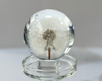 Glass Dandelion Paperweight - Etsy