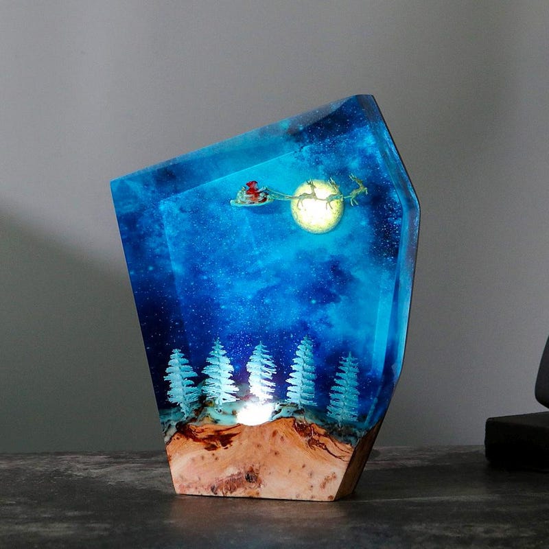 Epoxy Wood Lamp - Etsy