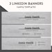 Linkedin Banner, Modern Linkedin Background, Gray Linkedin Cover ...