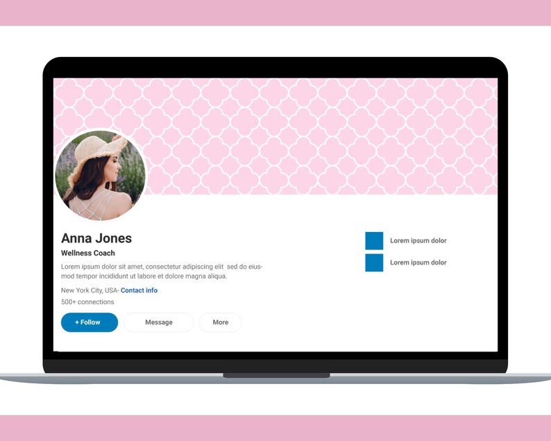 Linkedin Banner, Pink Linkedin Background, Linkedin Header, Personal ...
