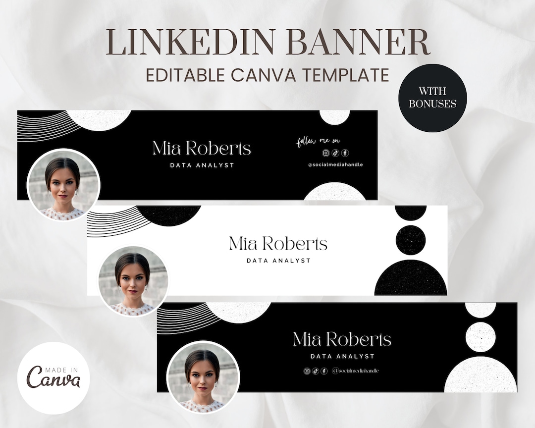 Linkedin Banner, Linkedin Background, Black and White Linkedin Header ...