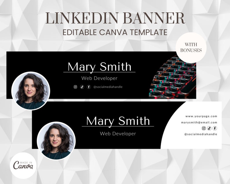 Linkedin Banner, Linkedin Background, Black Linkedin Header, Personal ...