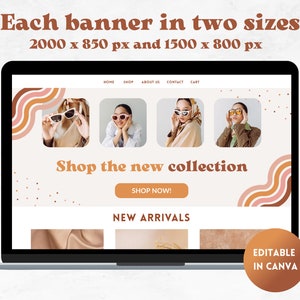 Retro Website Banner, Web Banner Template in Canva, DIY Web Banner ...