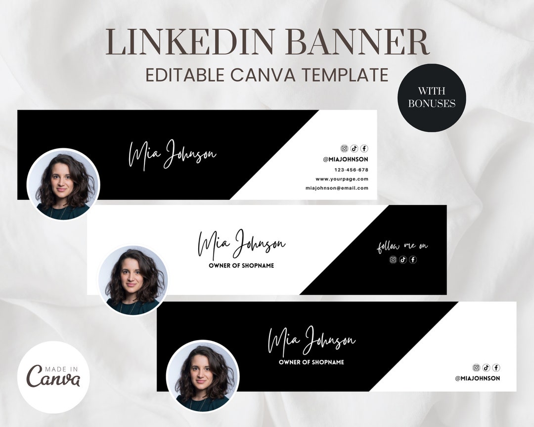 Linkedin Banner, Linkedin Background, Black and White Linkedin Header ...