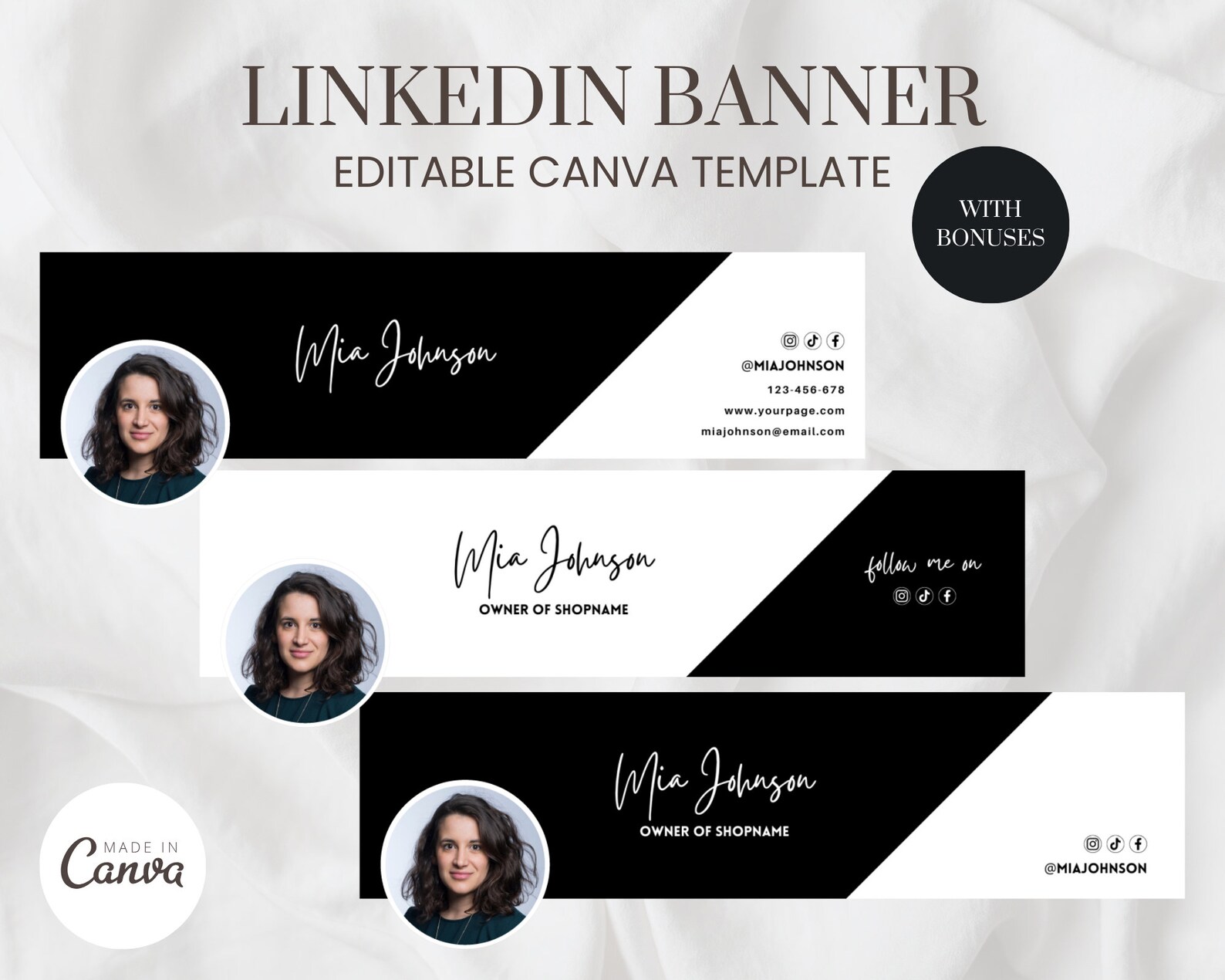 Linkedin Banner, Linkedin Background, Black and White Linkedin Header ...