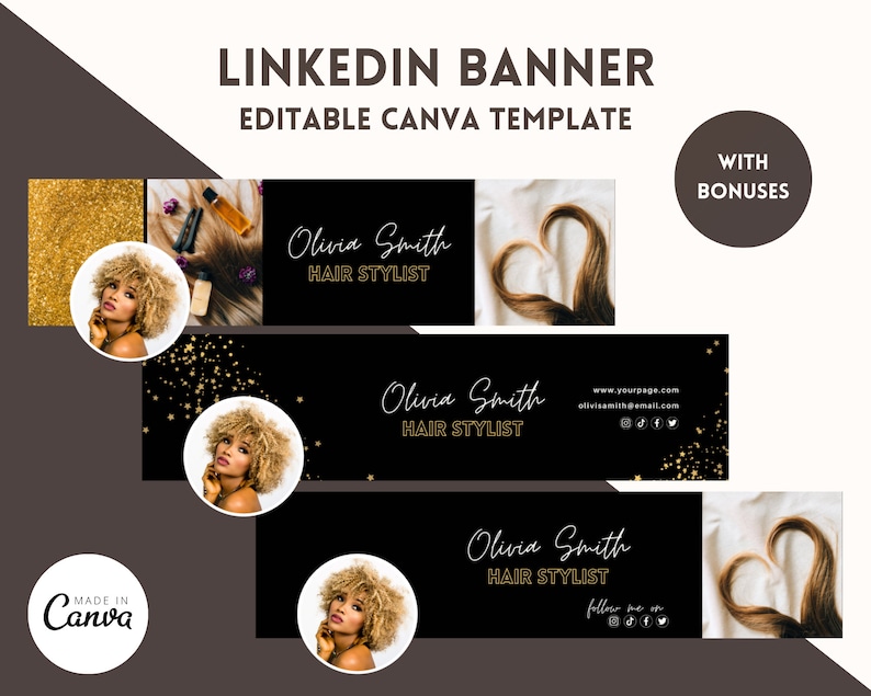 Linkedin Banner, Black and Gold Linkedin Background, Linkedin Cover ...