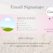 Purple Email Signature Template Canva, Editable Image Signature ...