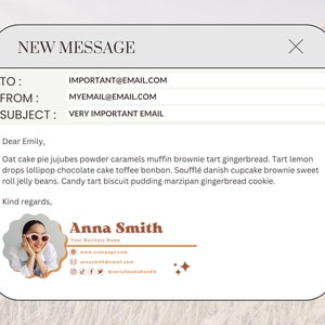 Retro Email Signature Canva Template, Editable Signature Template ...