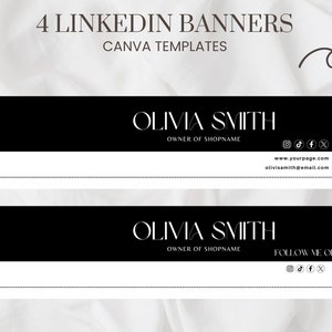 Linkedin Banner, Linkedin Background, Black and White Linkedin Header ...