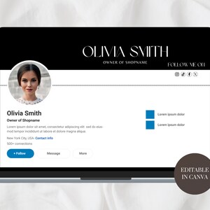 Linkedin Banner, Linkedin Background, Black and White Linkedin Header ...