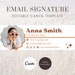 Retro Email Signature Canva Template, Editable Signature Template ...