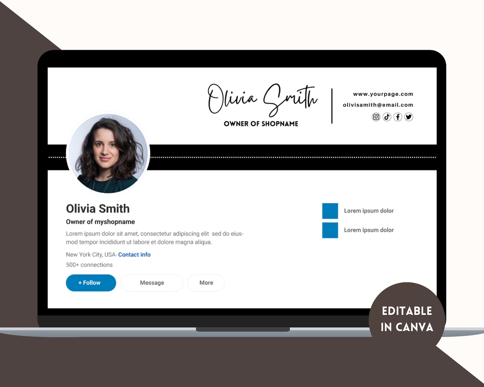 Linkedin Banner, Linkedin Background, Black and White Linkedin Header ...