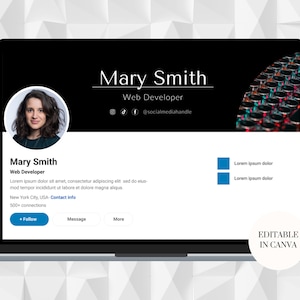 Linkedin Banner, Linkedin Background, Black Linkedin Header, Personal ...