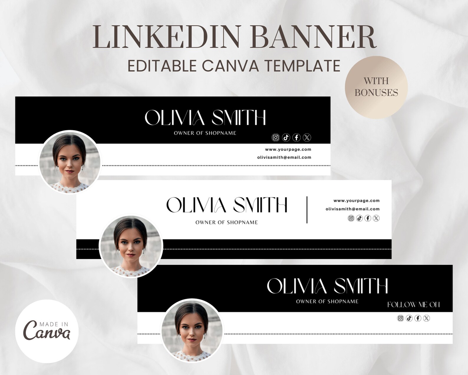 Linkedin Banner, Linkedin Background, Black and White Linkedin Header ...