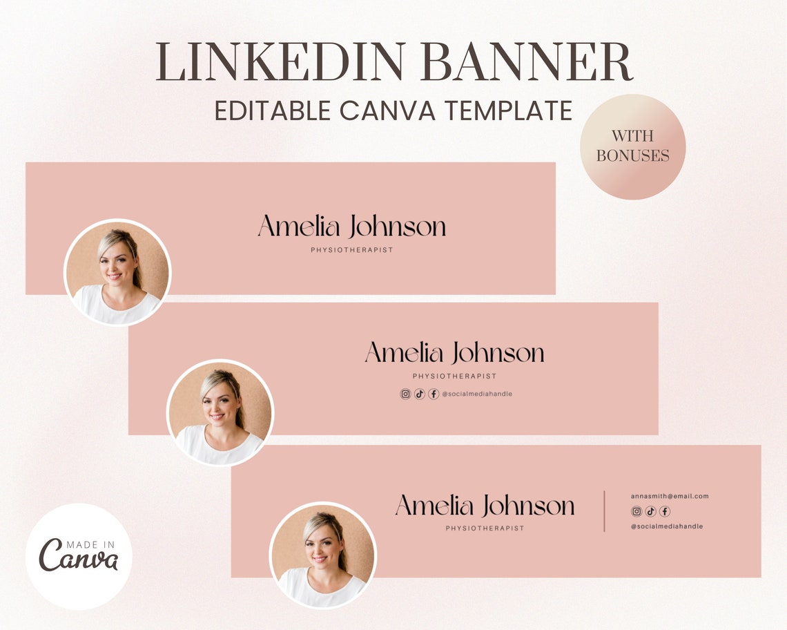 Linkedin Banner, Linkedin Background, Pink Linkedin Cover, Personal ...