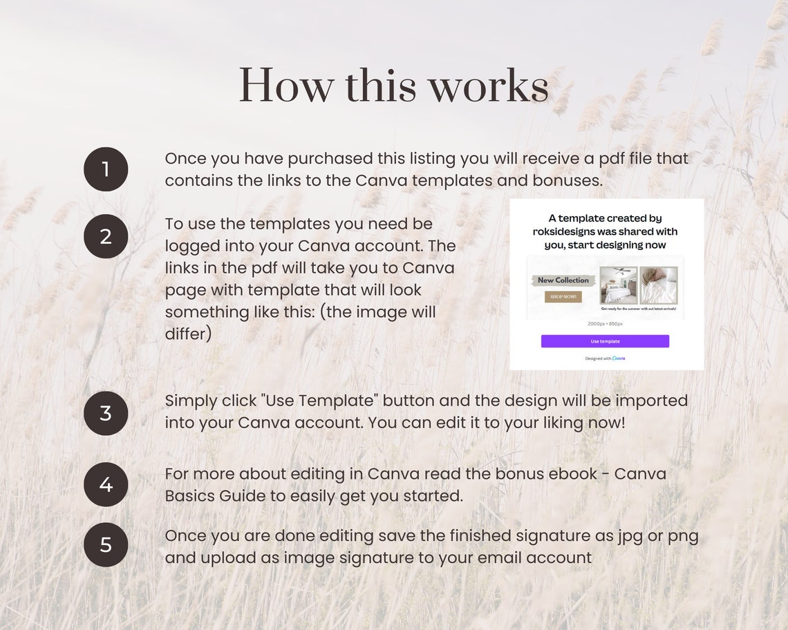Retro Email Signature Canva Template, Editable Signature Template ...