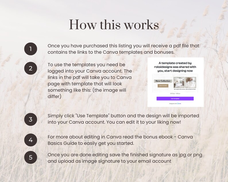 Retro Email Signature Canva Template, Editable Signature Template ...