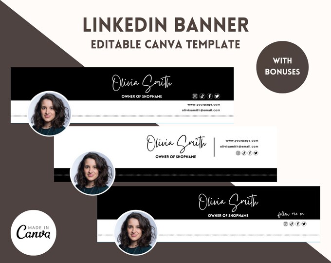 Linkedin Banner, Cozy Linkedin Background, Beige Botanical Linkedin ...