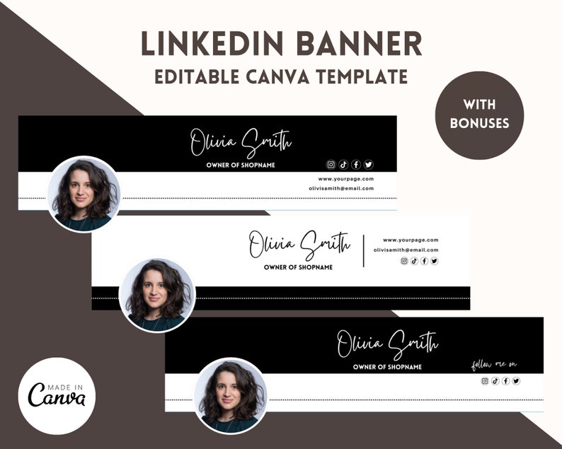 Linkedin Banner, Linkedin Background, Black and White Linkedin Header ...