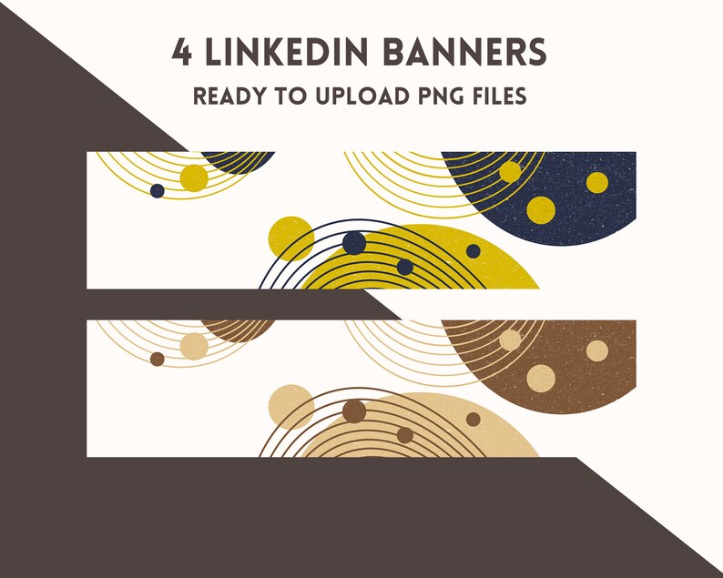 Linkedin Banner Set - Boho Chic Personal Branding PNG Backgrounds for ...