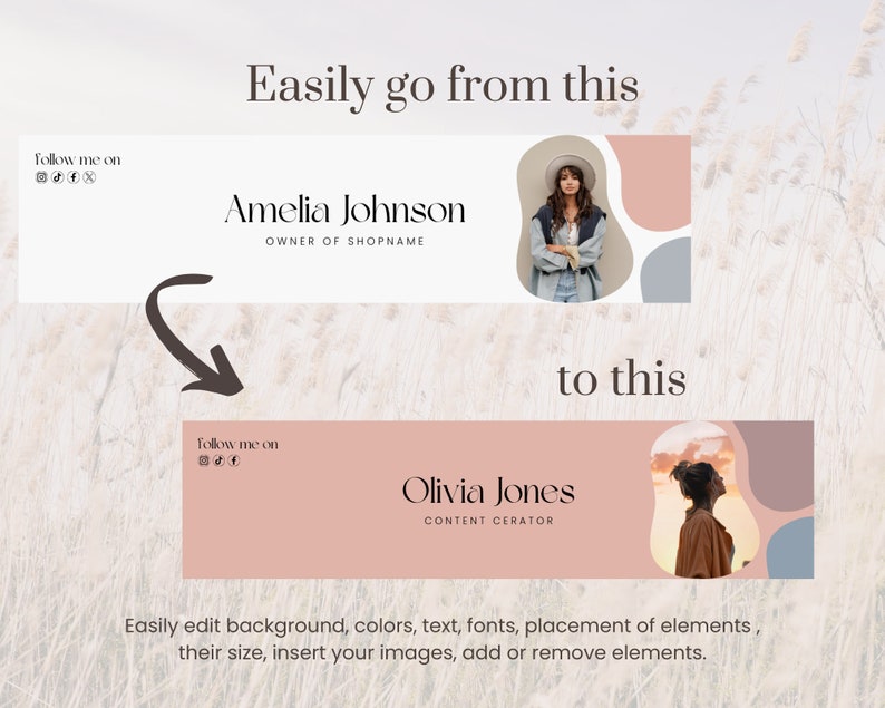 Linkedin Banner, Linkedin Background, Boho Linkedin Header, Personal ...