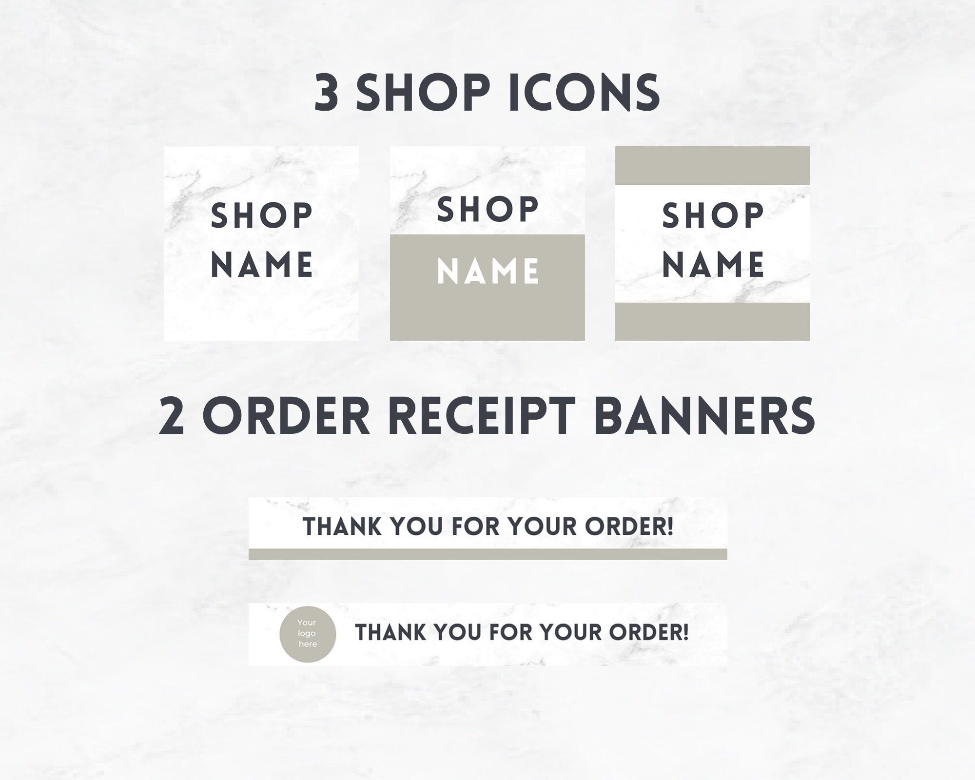 Etsy Banner Template, Scandi Etsy Shop Kit With Listing Photo Templates ...