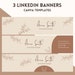Linkedin Banner, Cozy Linkedin Background, Beige Botanical Linkedin ...