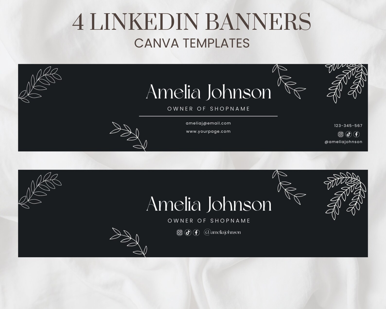 Linkedin Banner, Linkedin Background, Black and White Linkedin Header ...