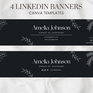 Linkedin Banner, Linkedin Background, Black and White Linkedin Header ...