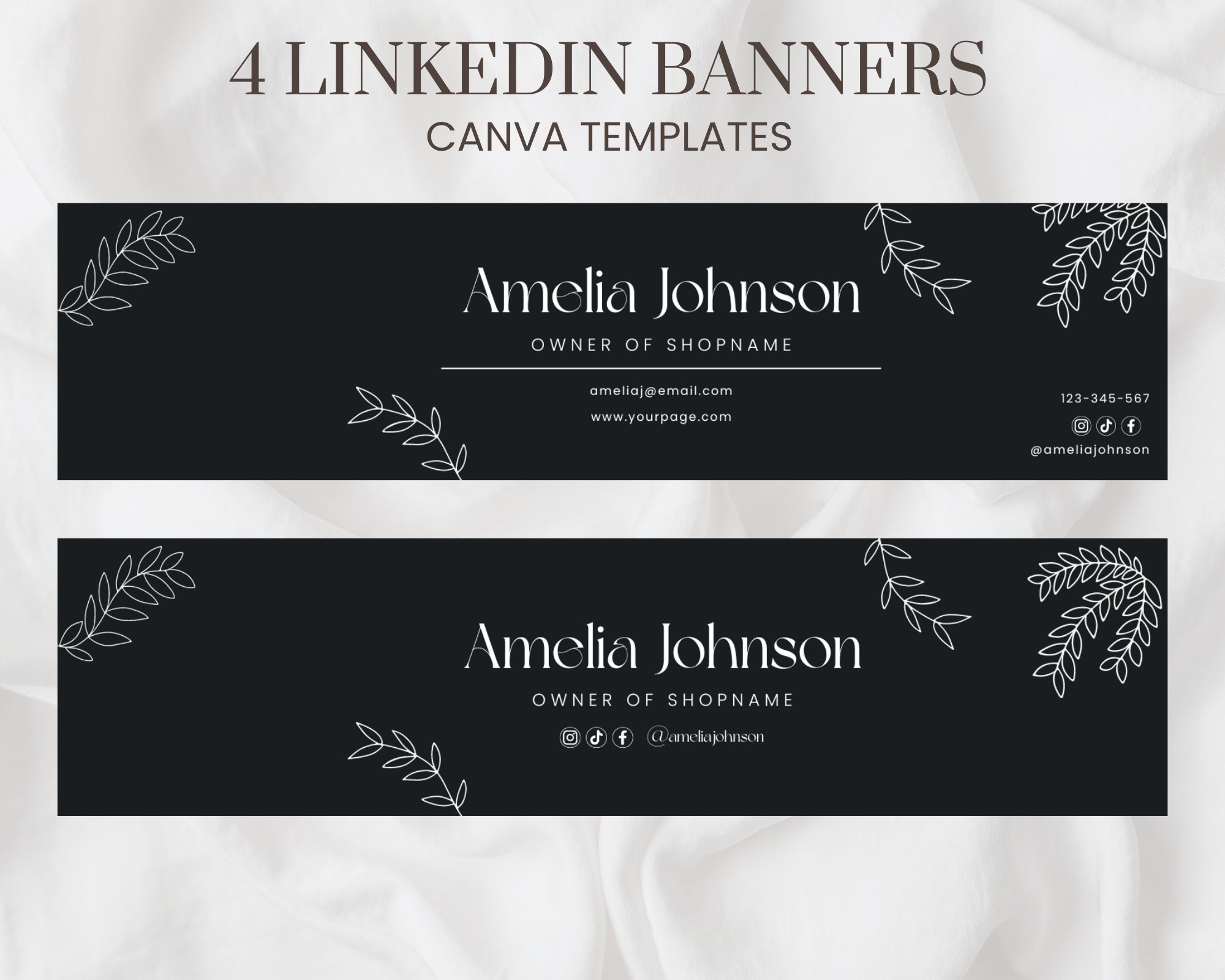 Linkedin Banner, Linkedin Background, Black and White Linkedin Header ...