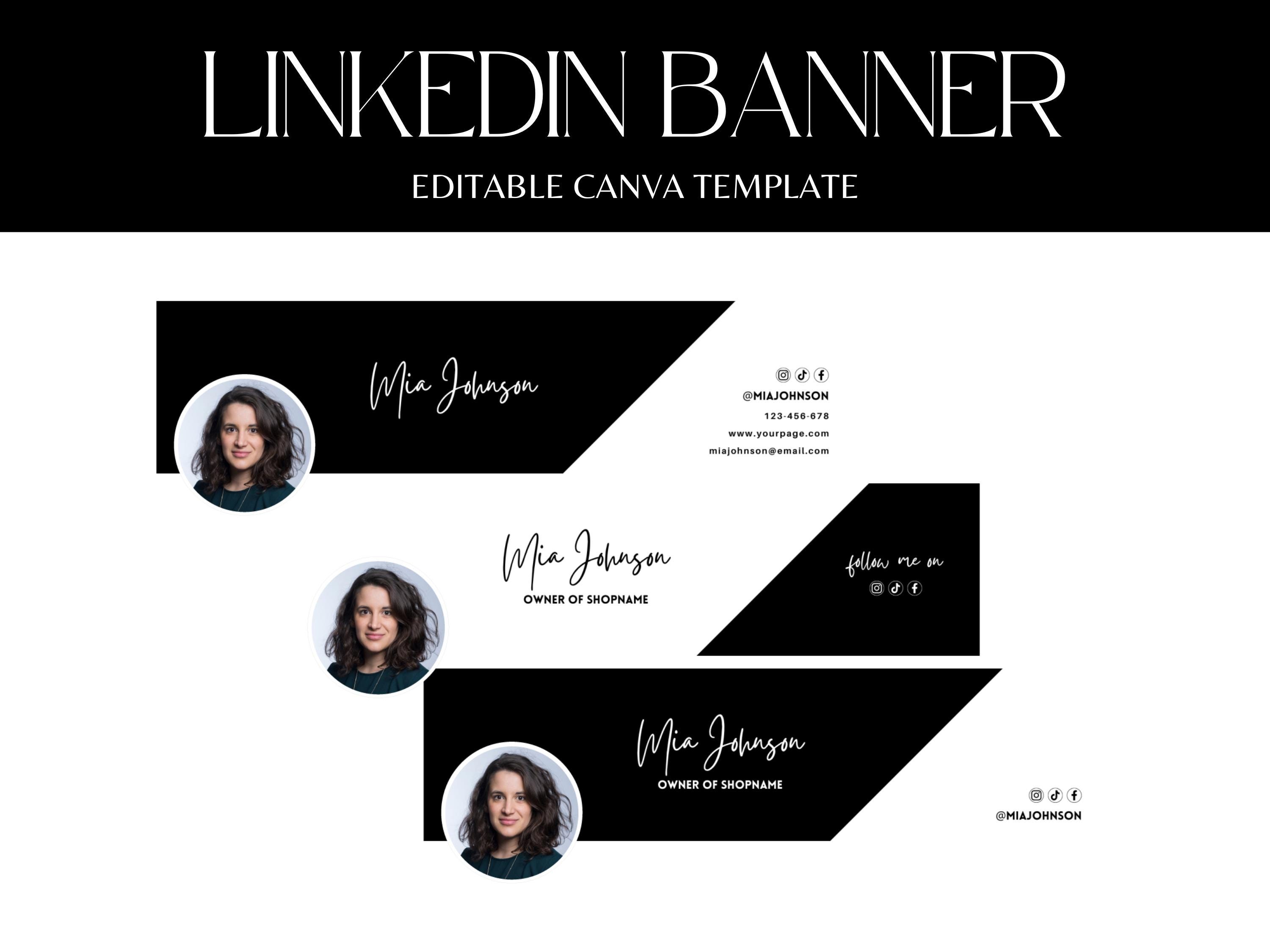 Linkedin Banner, Linkedin Background, Black and White Linkedin Header ...
