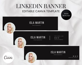 Linkedin Banner, Linkedin Background, Black Linkedin Header, Personal ...