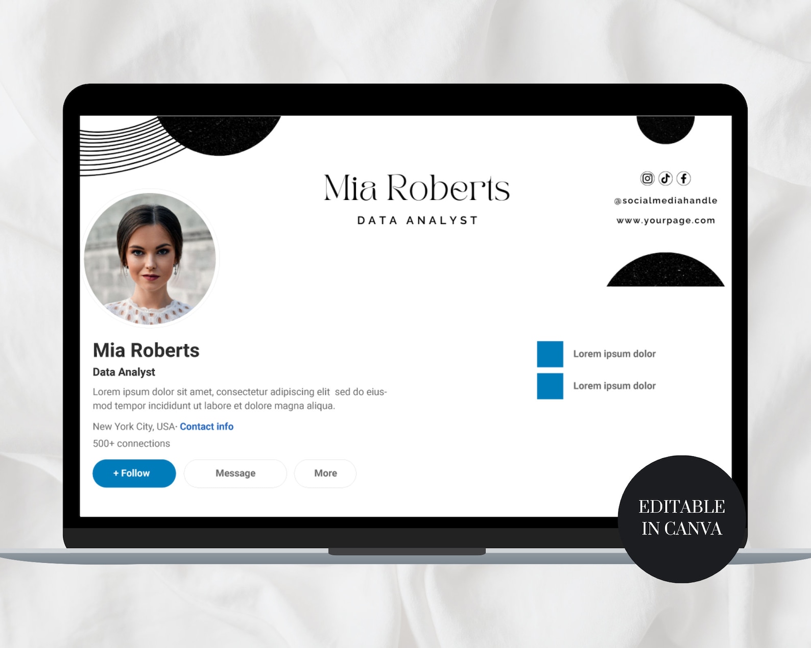 Linkedin Banner, Linkedin Background, Black and White Linkedin Header ...